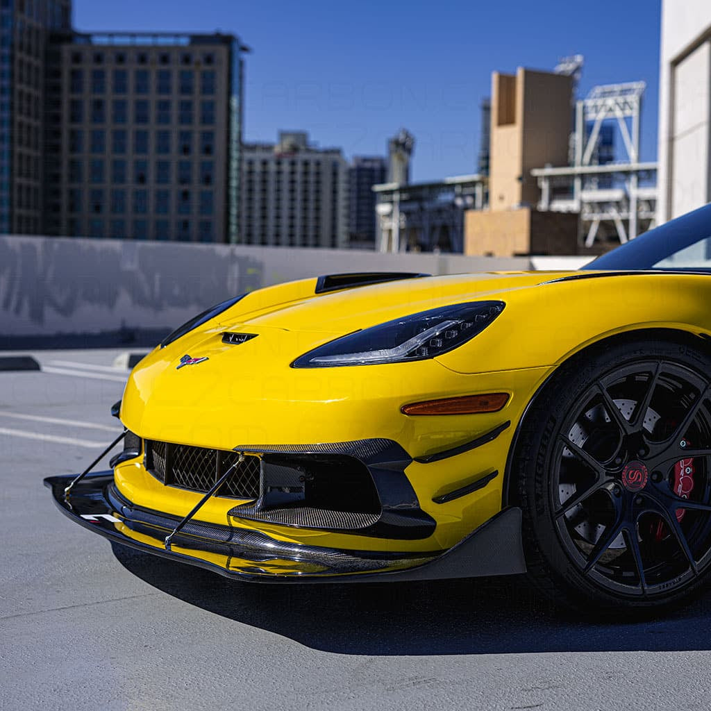 Corvette C6 Stage 3 Racing Front Splitter with Undertray – C7 Carbon