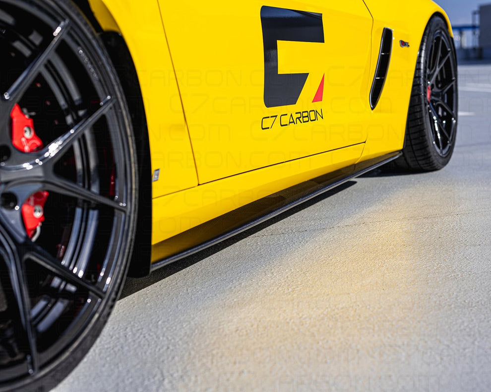 Corvette C6 | ZR1 Extended Side Skirts With Mudflaps – C7 Carbon