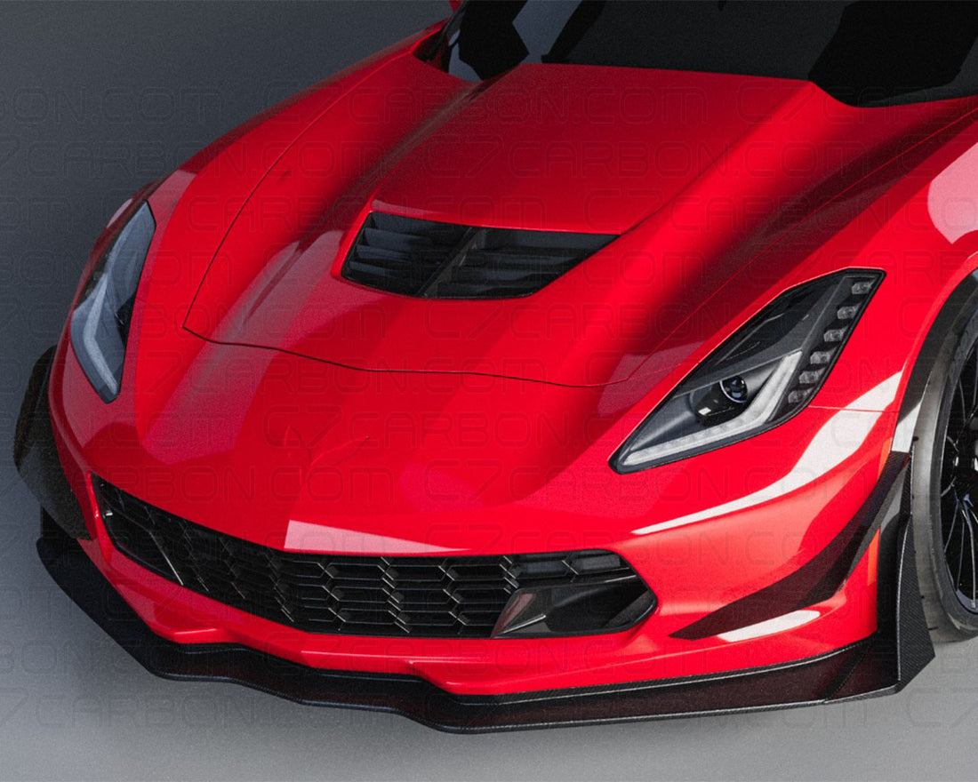 Corvette C7 Front bumper canards – C7 Carbon